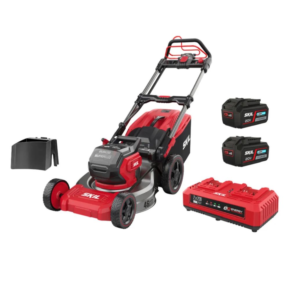 SKIL 0150BA Trailed lawn mower 46 cm 2 x 4.0 Ah 20 V – Showerguy